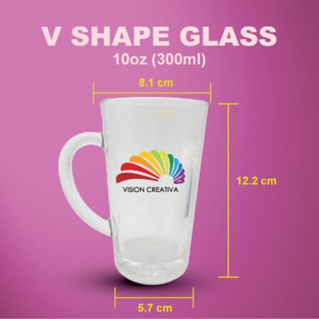 10oz V Shape Glass Tumbler - MyMug Malaysia - #1 Ceramic Tablewares ...